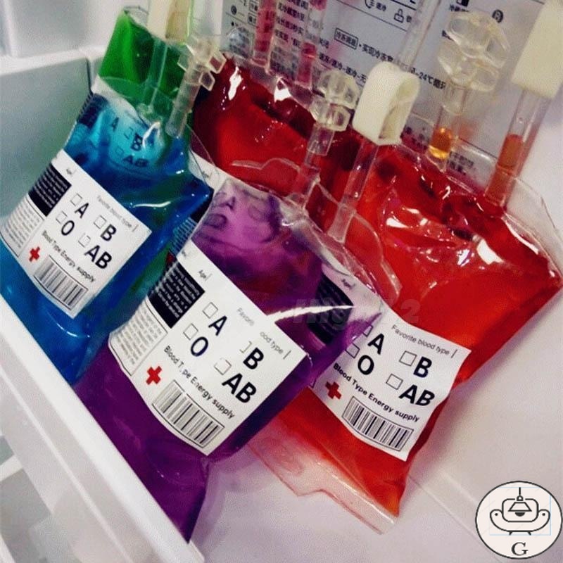 GS Halloween Transparent PVC Bag/ Juice Drinks PVC Container Vampire ...