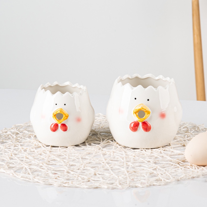 Egg White Separator Creative Cute Chick Ceramic Egg White Protein ...