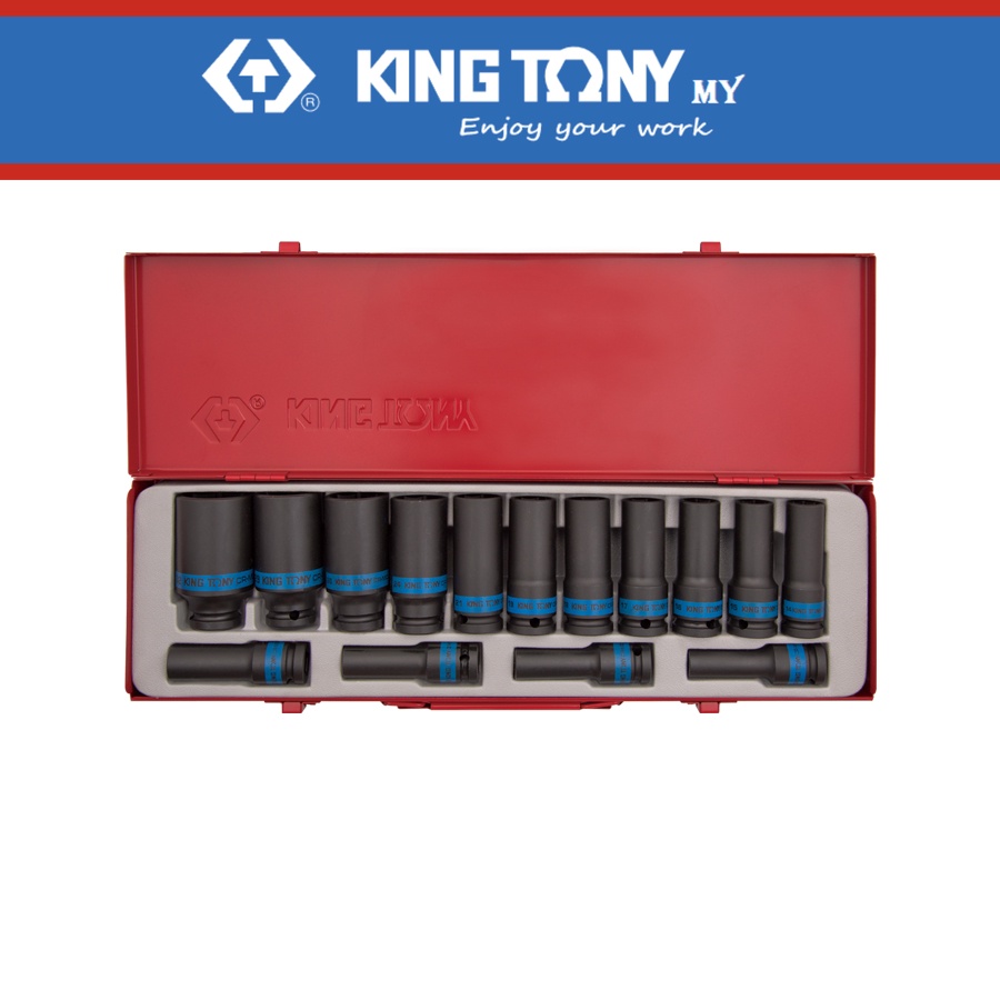King Tony 15 PC. 1/2" Deep Impact Socket Set 10-32mm | Shopee Malaysia