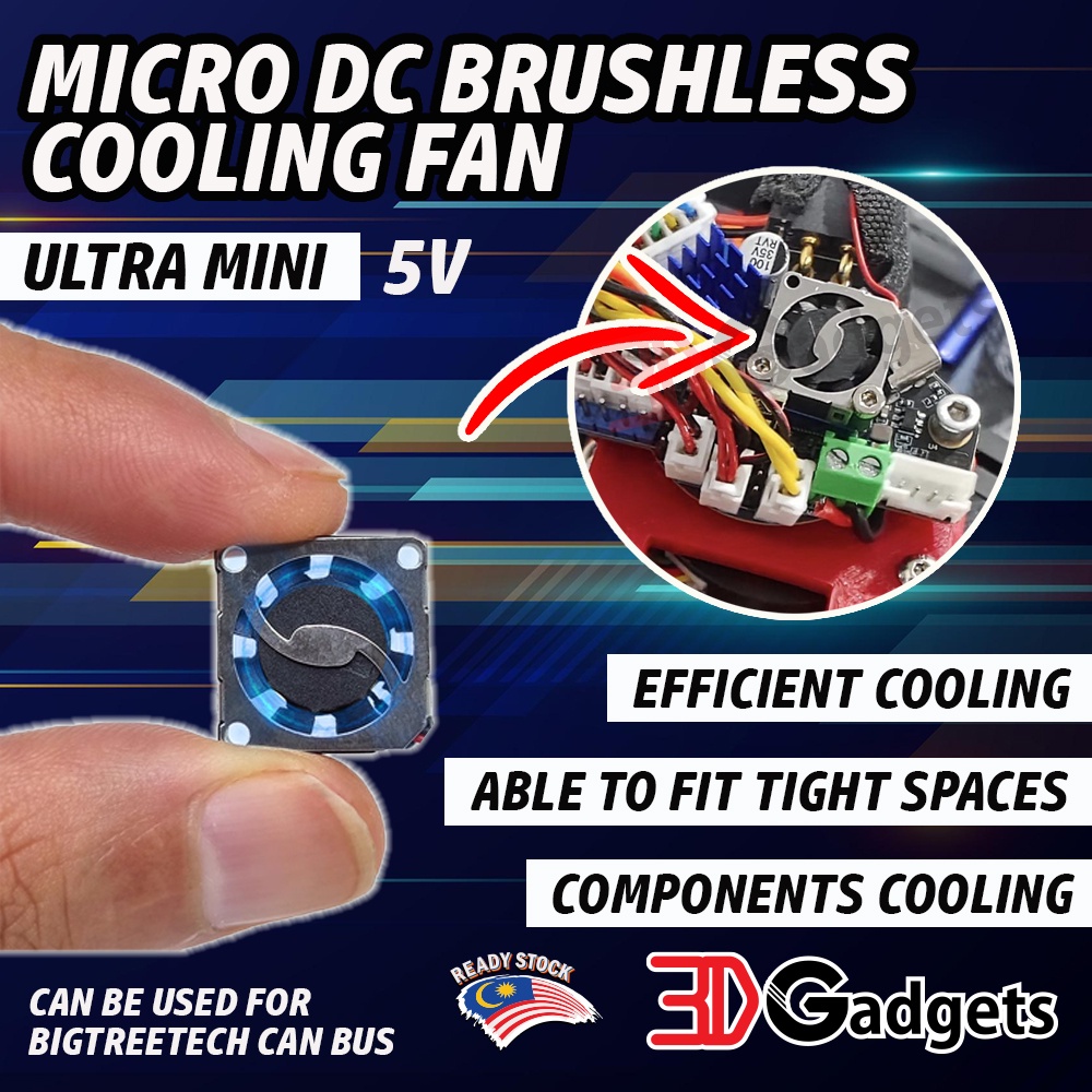 Micro Cooling Fan 5V for 3D Printer Components Cooling Bigtreetech CAN ...