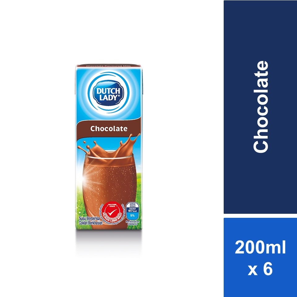 Dutch Lady Uht Milk Chocolate 200ml x 6s | Shopee Malaysia