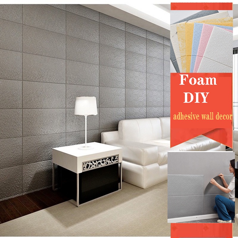 3D Wallpaper Wall Paper Dinding XPM Stone Foam Wall Sticker Decoration ...
