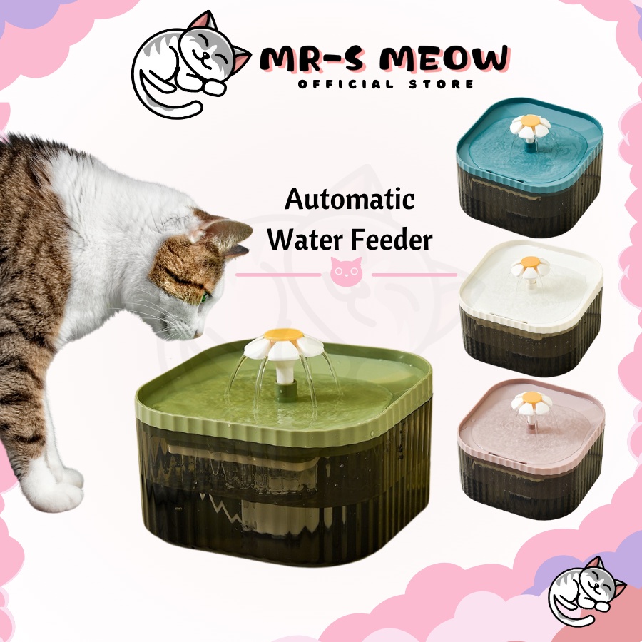 Flower Design Water Fountain 5S Cat Automatic Dispenser Premium Cat ...