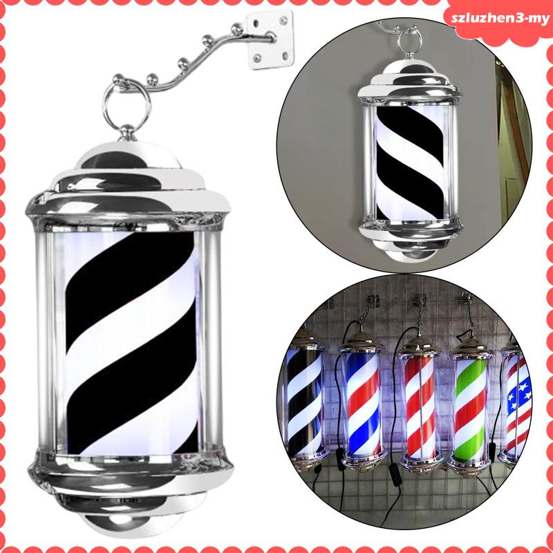 [SzluzhenbcMY] Retro Barber Pole Light Rotating Salon Sign Light Barber ...