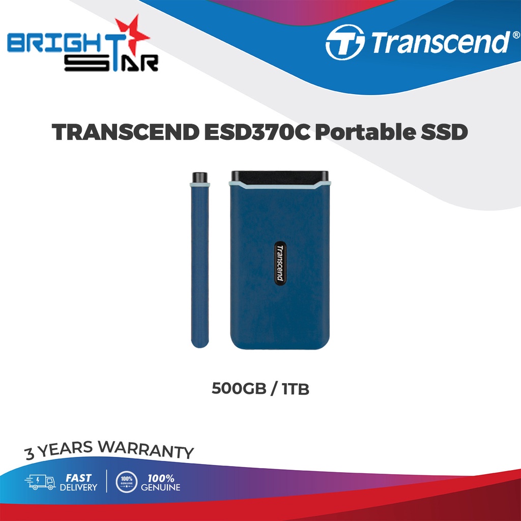 Transcend ESD370C Portable SSD (500GB, 1TB) | Shopee Malaysia