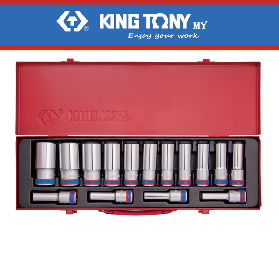 King Tony 15 PC. 1/2" Deep Socket Set (10-32mm) | Shopee Malaysia