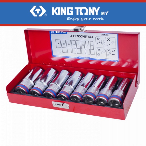 King Tony 1/2" 8PC. Deep Socket Set 12-24mm | Shopee Malaysia