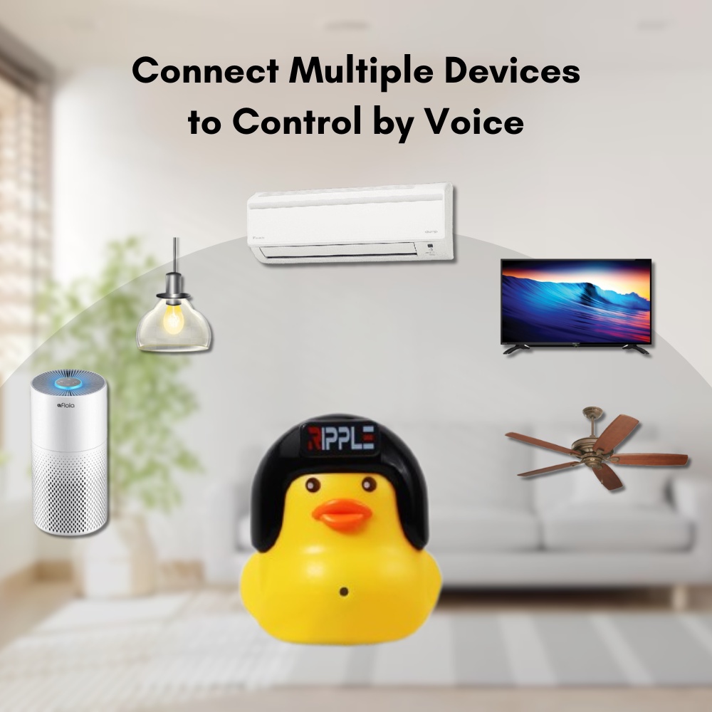 RIPPLE Smart Voice Command Controller Universal IR Remote Control for ...