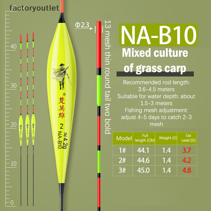 FCMY Sensitive Fishing Lure Float Eye-catching Triangle Tail Floats ...