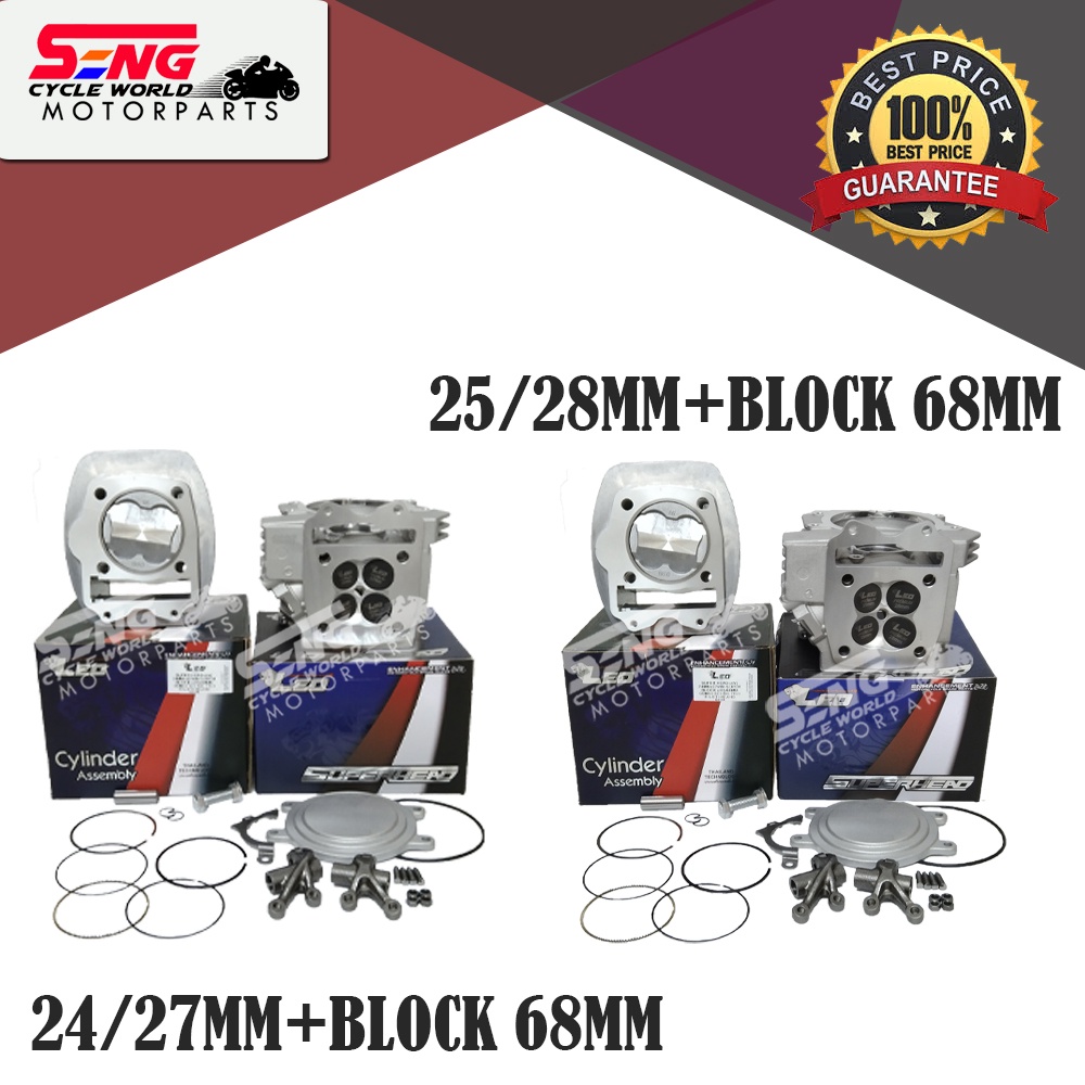 YAMAHA SRL115 FI HEAD 4 VALVE (24 / 27MM) , (25 / 28MM) + BLOCK 68MM ...