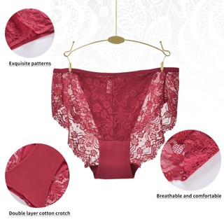 AMVI L-XXXXL Panty Plus Size for Women 8 Colors Lace Panties Ladies Underwear Floral Sexy ...