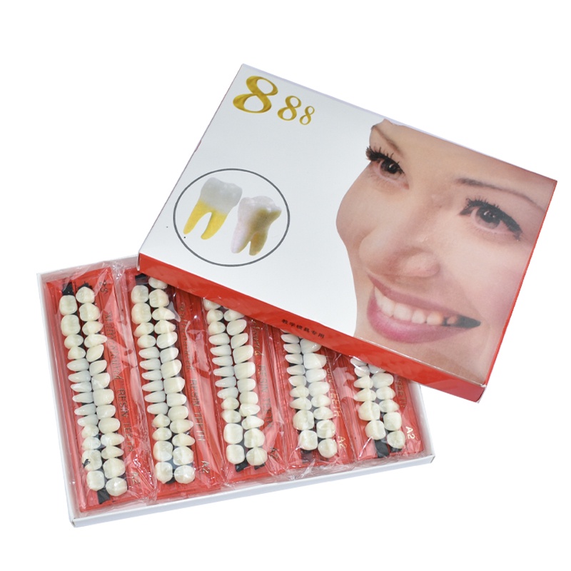 28 Teeth/set Cold Light Teeth Resin Denture Teeth Shade Guide Color ...