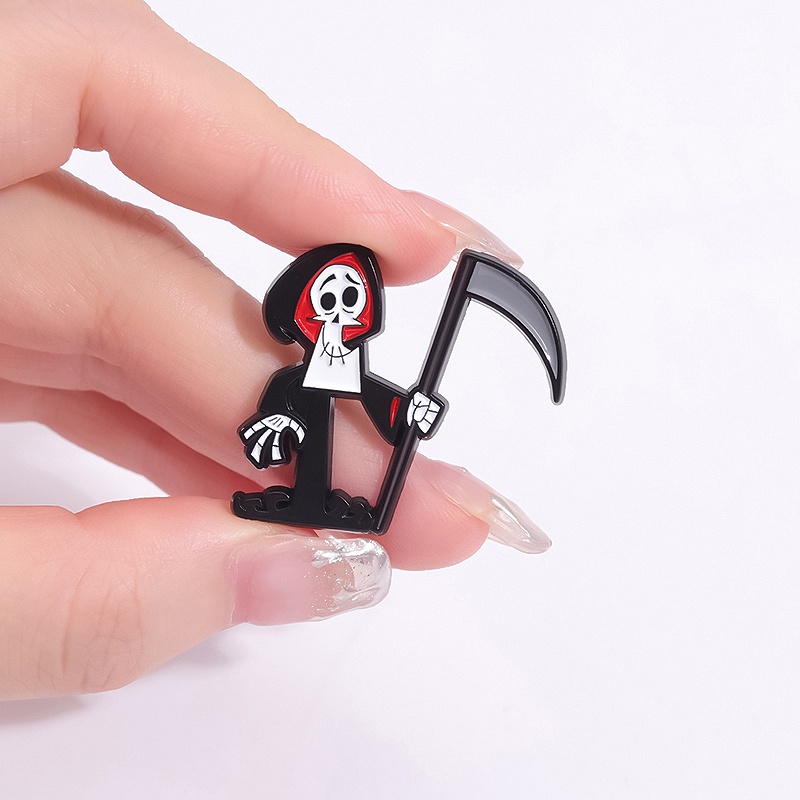 Anime Billy Mandy Enamel Pins Brooch Ghost Death Adventure Brooches ...