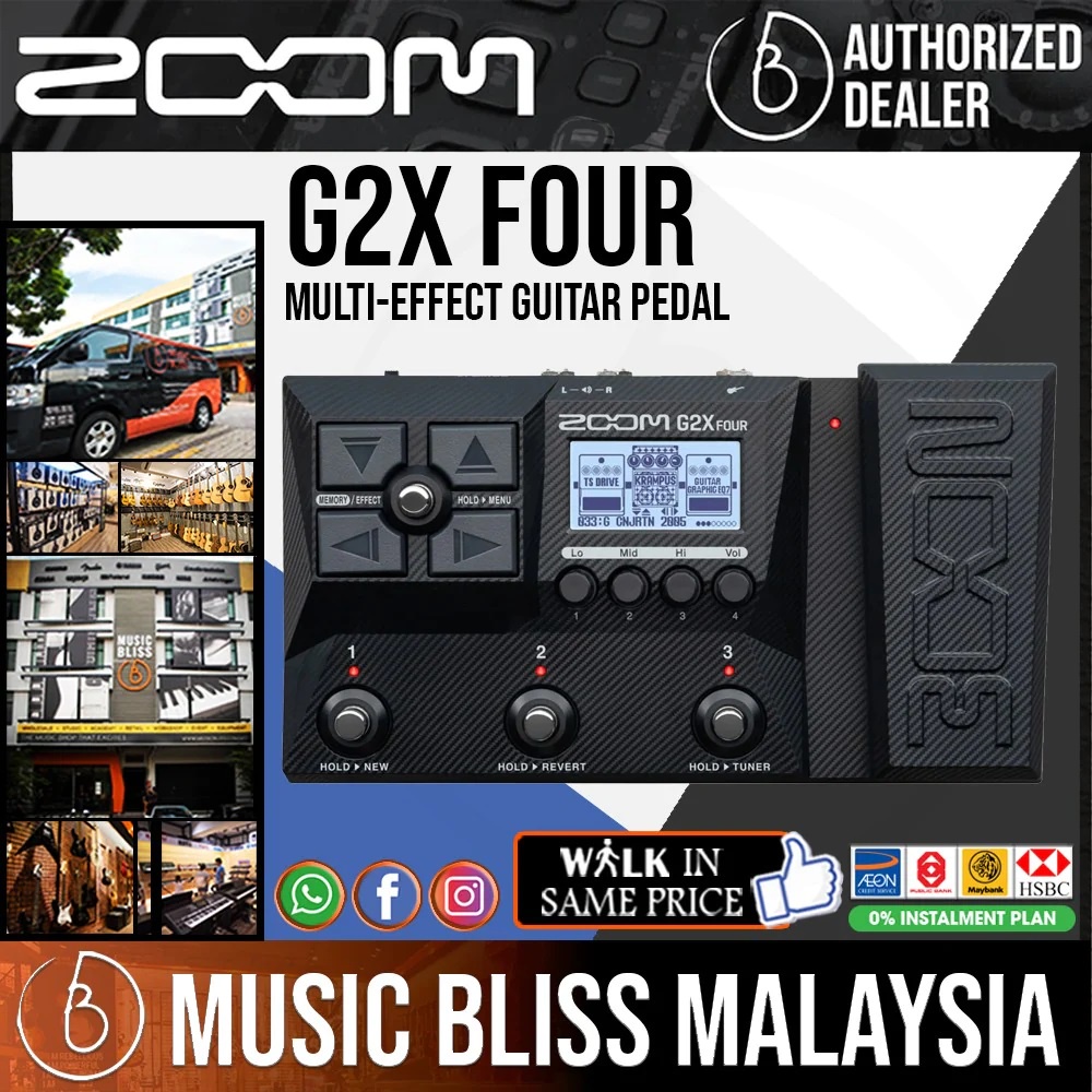 Zoom G2X Four Multi-effects Processor with Expression Pedal (G2X Four ...