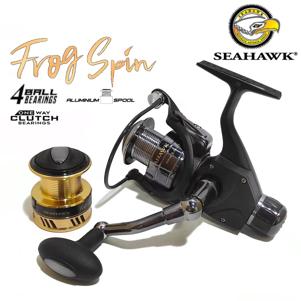 SEAHAWK FROG SPIN SPINNING REEL (free one piece aluminium spool ...