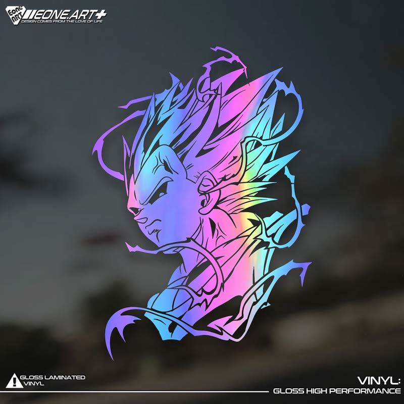 Eone Hollow Car Sticker Dragon Ball Son Goku Vegeta Super Saiyan Strobe ...