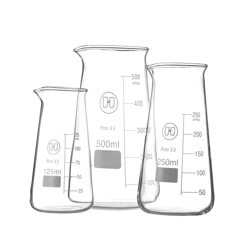 Glass large mouth triangular beaker triangular flask 125/250/500ml ...