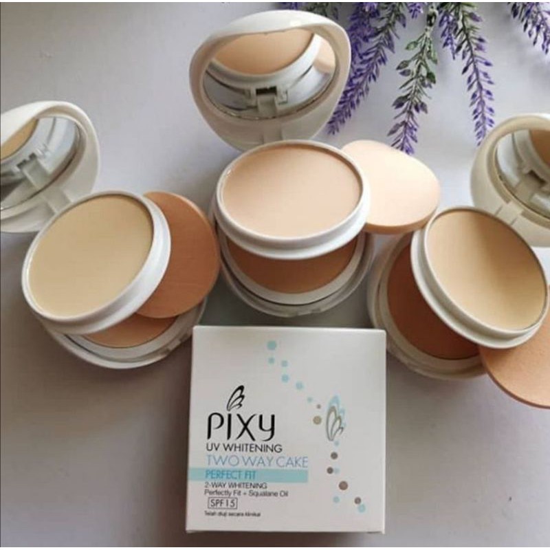Bedak Pixy white box 2in1 Pressed Powder With Sponge READY STOCK ...