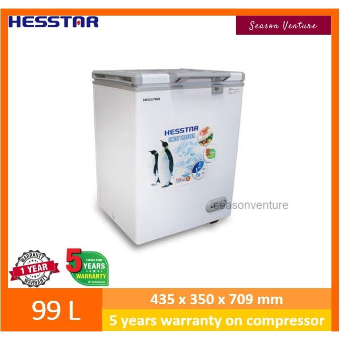 Hesstar HCF-PD10R 99L 1 Door Dual Function Freezer/Fridge White & Grey ...