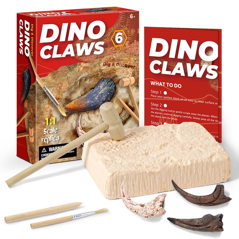 DIY Children's Dinosaur Claw Fossil Excavation Kit Craft Toys Assembled ...