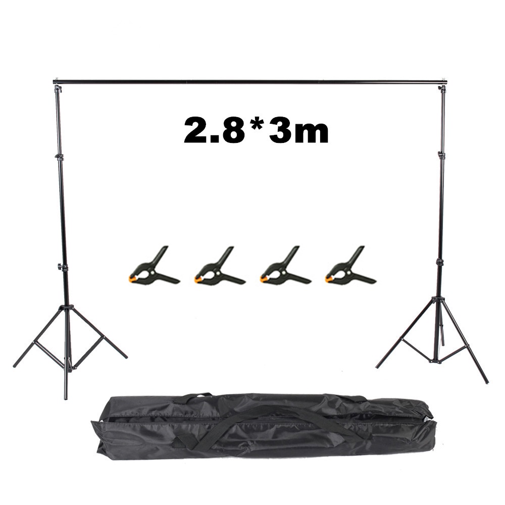 300cm x 300cm* 4 clips /10ft x 10ft Heavy Duty Background Stand ...
