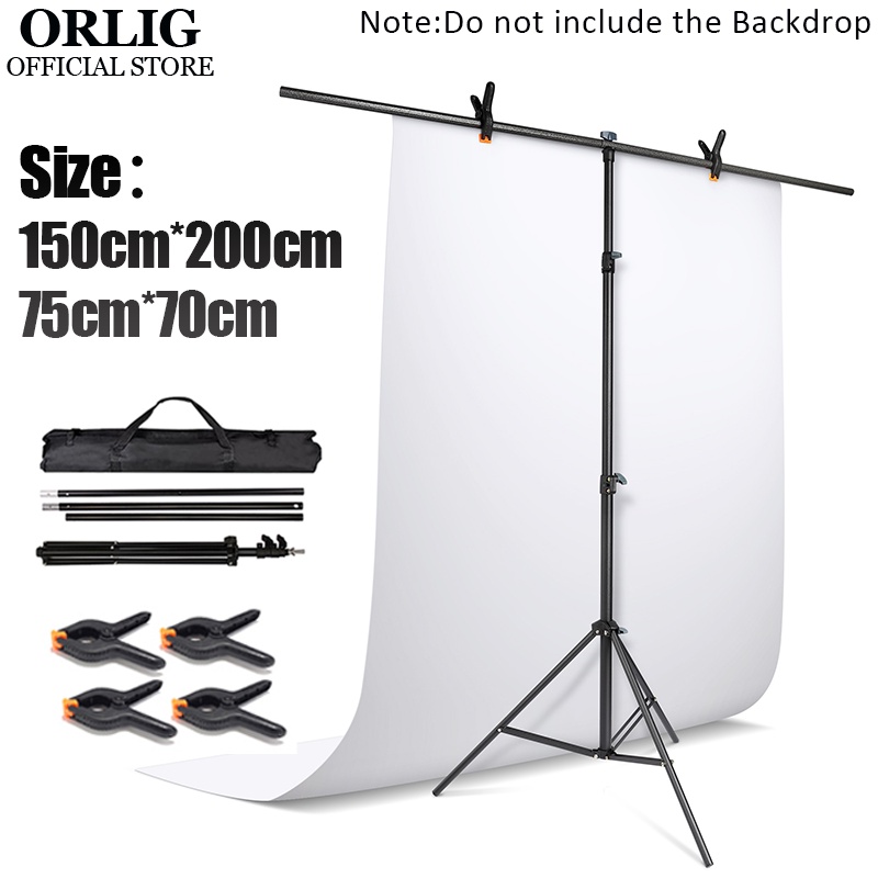 T Shape Backdrop Stand 1.5 x 2m/5ft x 6.5ft Portable Photo Background ...