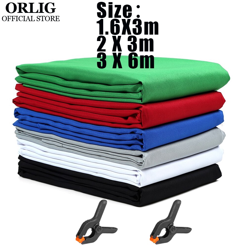 1.6*3M/2*3M/3*6M Green Screen Kain Studio Photo Studio Video Muslin ...