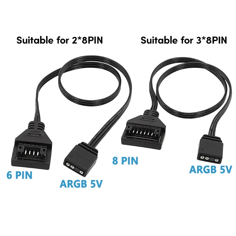 R* Your Lighting Setups with 5V 3pin to ARGB 5V 8Pin 6Pin Male Adapter ...