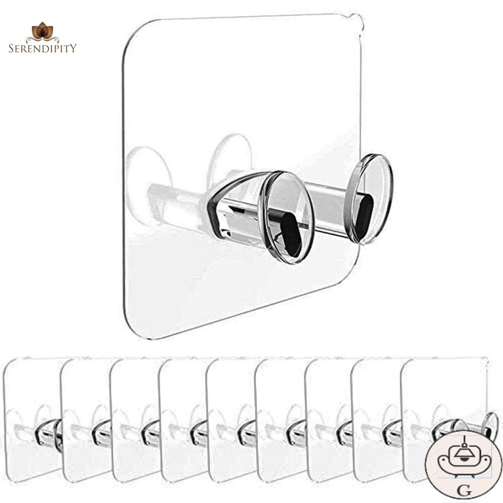 GS 1X Clear Strong Plug Hooks Adhesive Multi Purpose Transparent ...