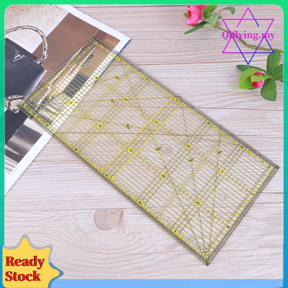 [Ready Stock] 30 X 15 cm Clear Acrylic Quilt Ruler Patchwork Acrylic ...