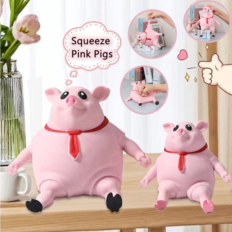 Funny Squeeze Pink Pigs Antistress Toy Cute Squeeze Animals Lovely ...