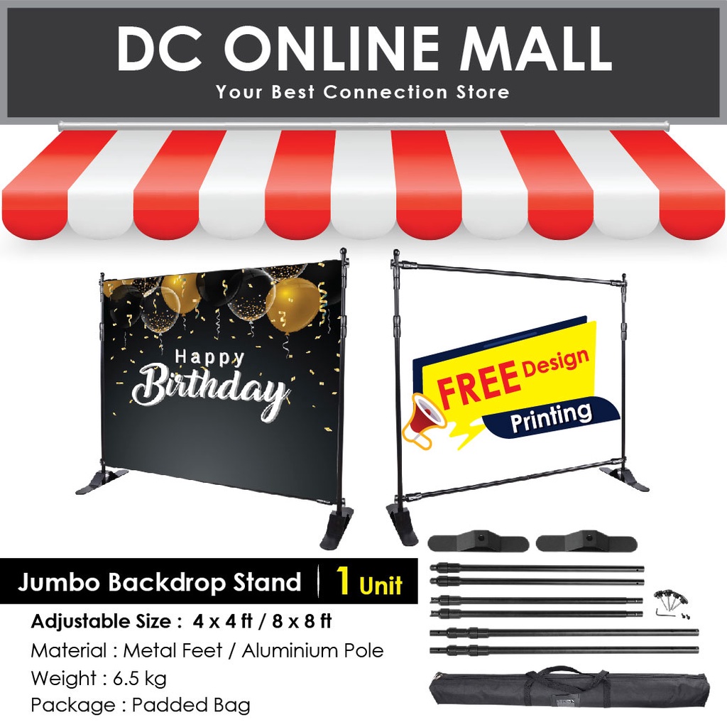 Jumbo Backdrop Banner Stand / Jumbo Backdrop Banner Stand + Printing ...