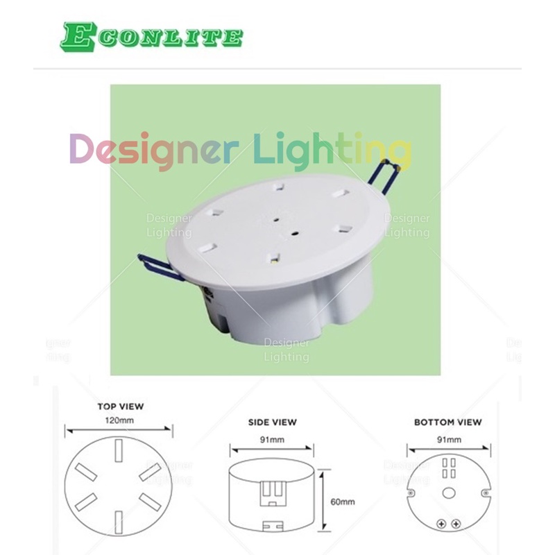 Econlite - LP333 Emergency Recess Eyeball Light Lampu Emergency Lampu ...