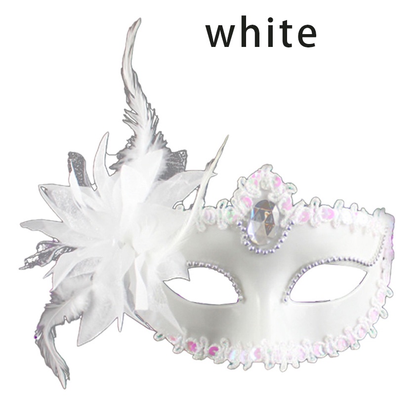 topeng masquerade party mask women Lady Big Flower Half Face For ...