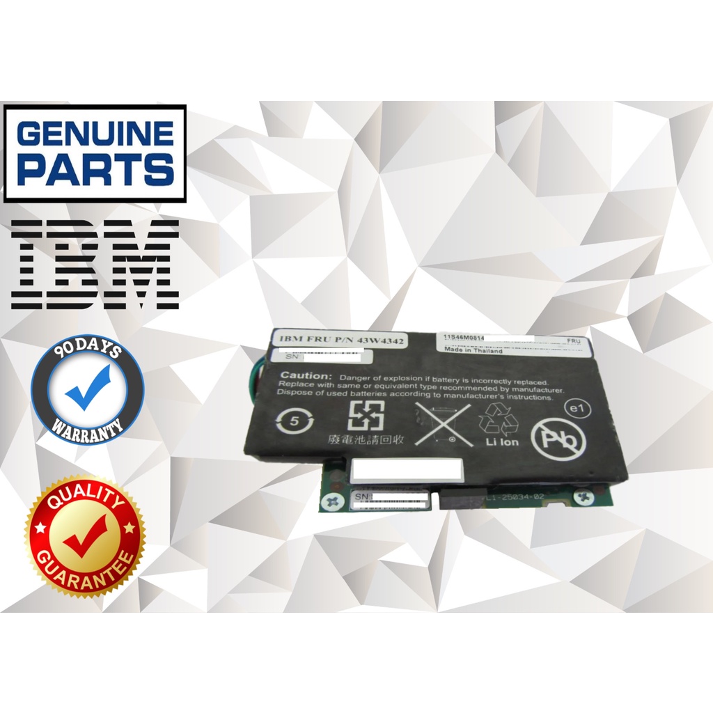 IBM ServeRAID-MR10i (NiMH) Battery (43W4342) | Shopee Malaysia