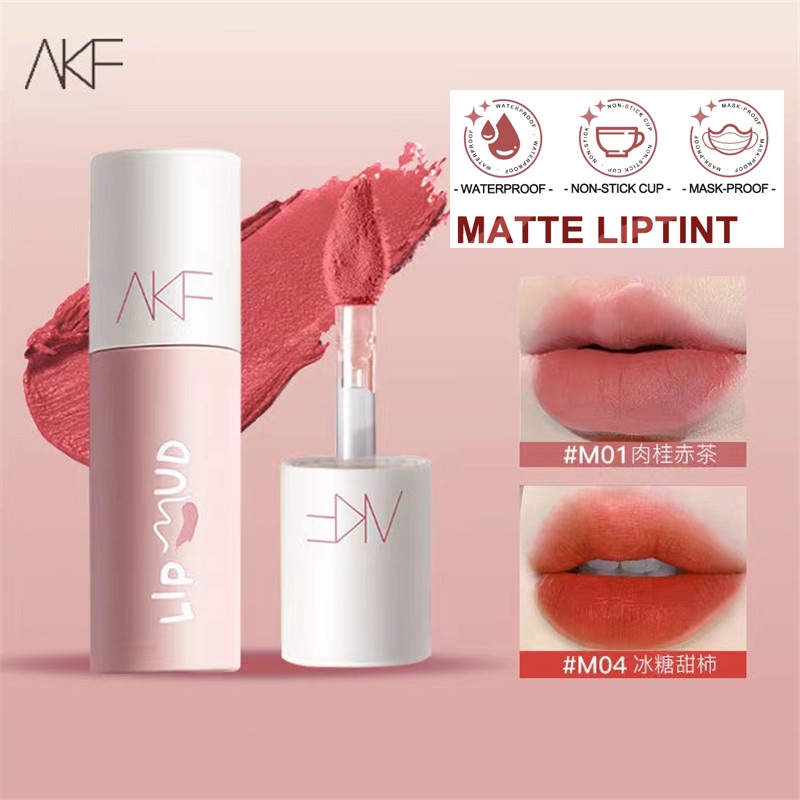 AKF Lip Tint Matte 12 Hours Long Lasting Liquid Lipstick Waterproof ...
