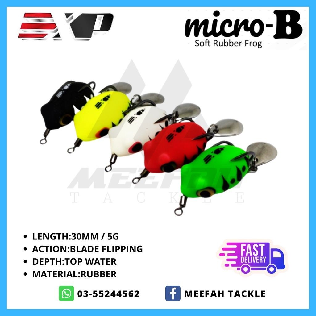 EXP Micro Frog B 30mm / 5g Soft Rubber Jump Frog Soft Lure Bait Jump ...