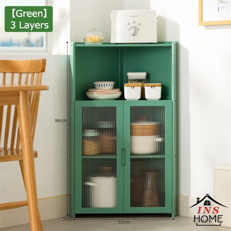 Simple Multi-layer Kitchen Cabinet Cupboard Tableware Corner Storage ...