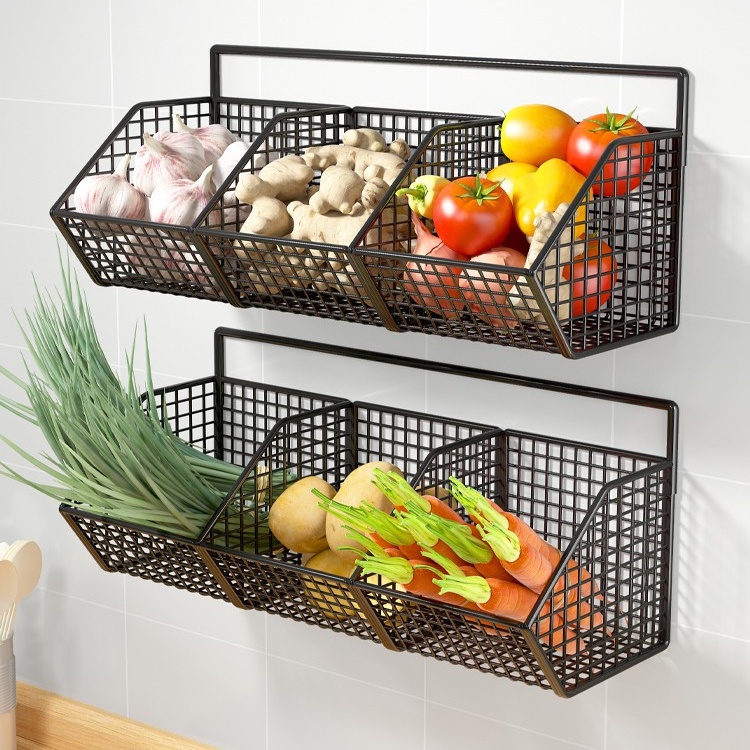 【READY STOCK】 Wall Mounted Onion and Ginger Seasoning Storage Rack ...
