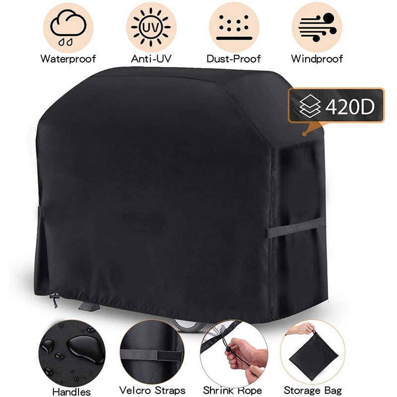 BCF 420D BBQ Cover Outdoor Dust Waterproof Weber Heavy Duty Grill Cover ...