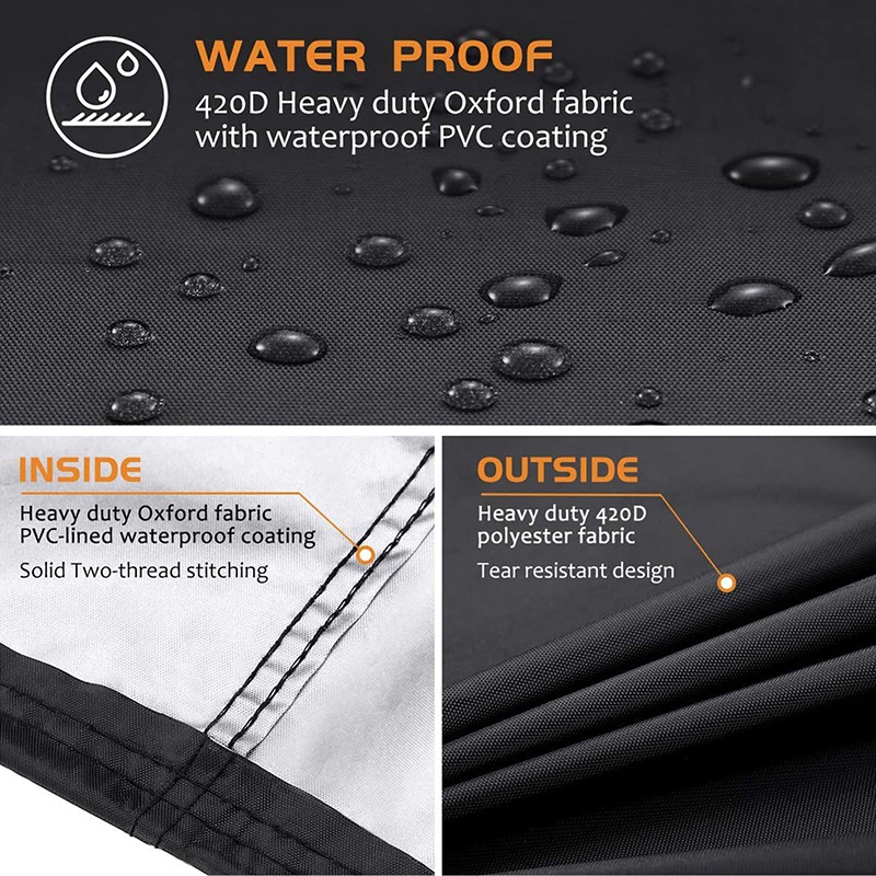 BCF 420D BBQ Cover Outdoor Dust Waterproof Weber Heavy Duty Grill Cover ...