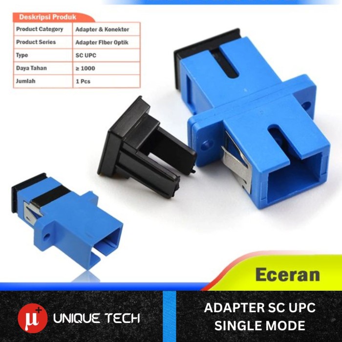 Adapter CONNECTOR SC UPC BLUE FIBER OPTIC BARREL CONNECTED CONNECTOR ...