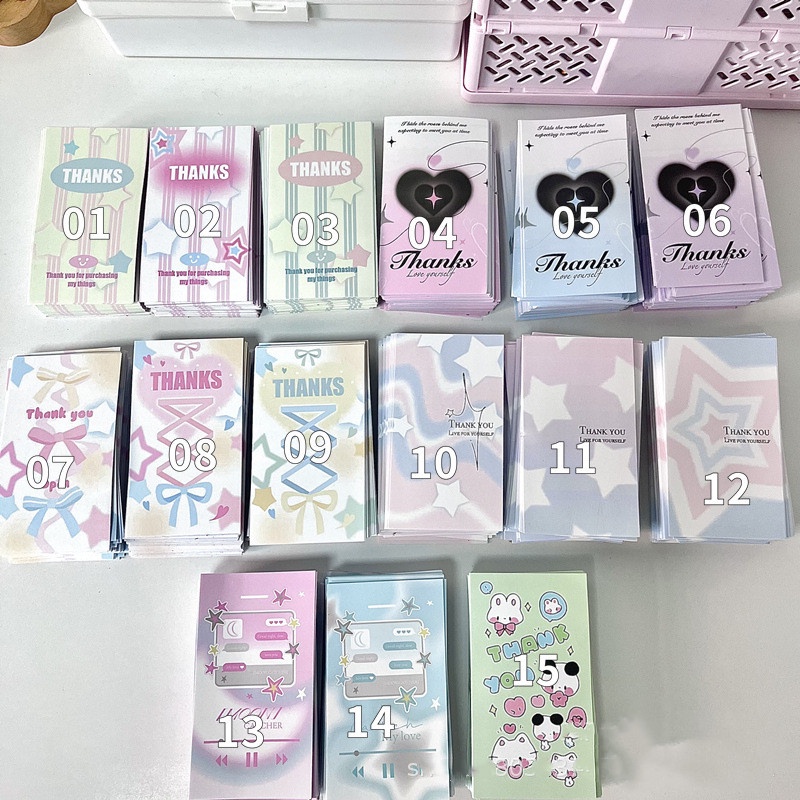 Steve 20sheets Simple Star Thank you Sealing Sticker Photocard ...