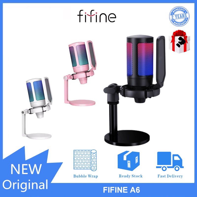 FIFINE A6 microphone mobile phone desktop laptop recording and dubbing ...