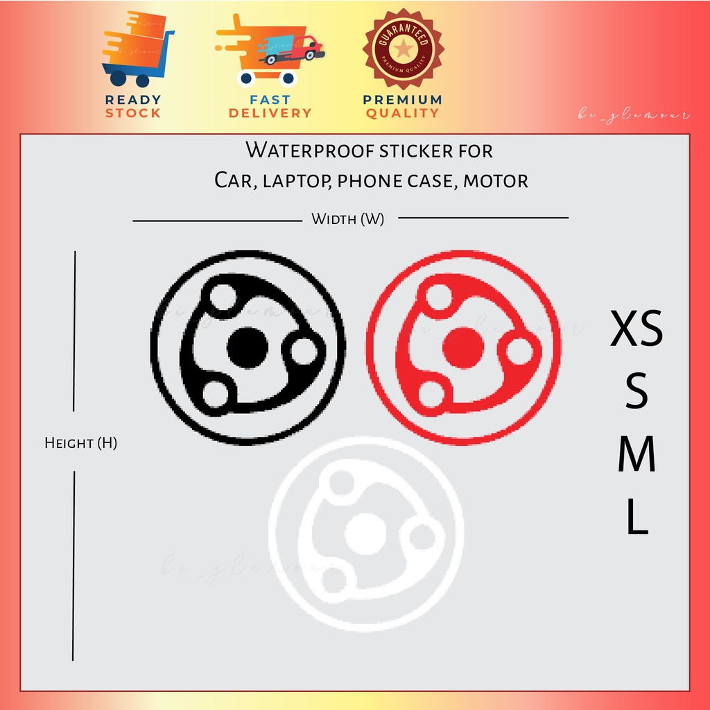 Madara Mangekyo Sharingan Sticker uchiha susano stiker waterproof ...