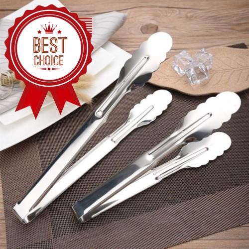 Food Tong 9 Inches Stainless Steel Kitchen BBQ Cooking Utensils ...
