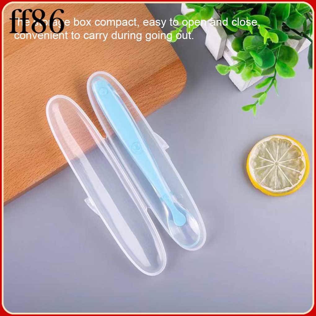 1/2/3/5 Single Baby Spoon Storage Box Silicone Spoons Plastic ...