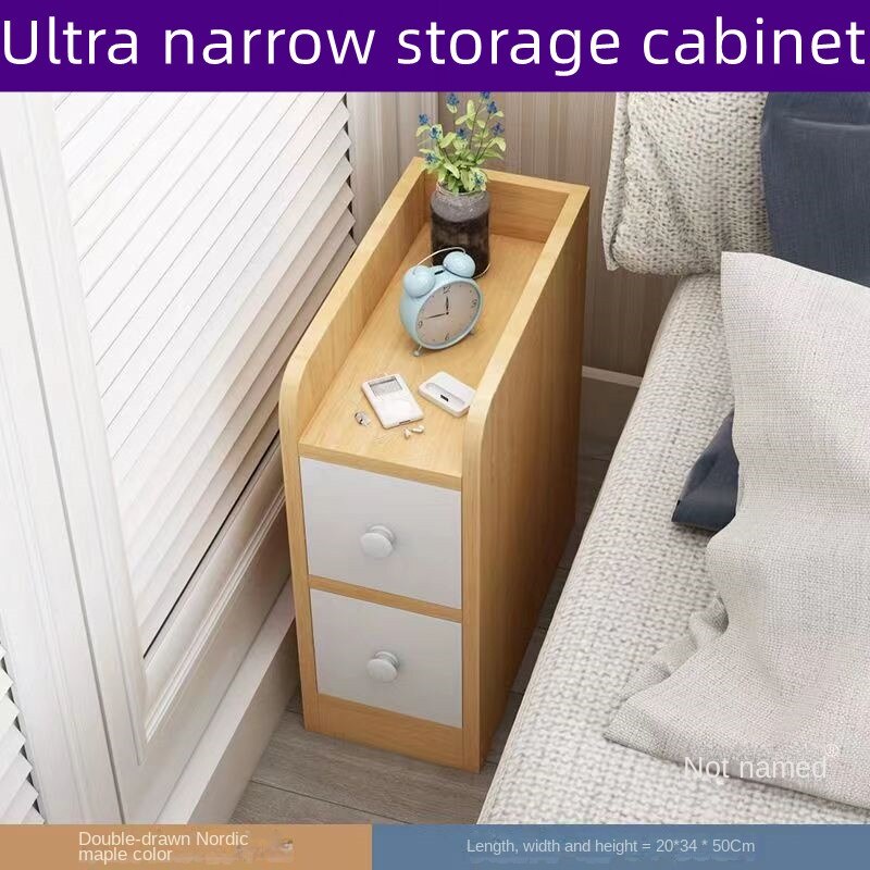 Ultra-narrow storage cabinet 20cm bedroom narrow 30cm bedside Iron ...