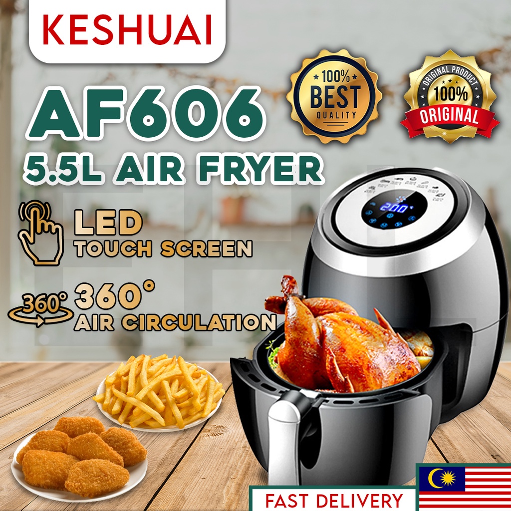 【𝐂𝐋𝐄𝐀𝐑𝐄𝐍𝐂𝐄】Keshuai Air Fryer Oven 5.5L Non Stick Oil Free Electric ...