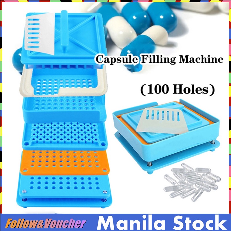 100 Holes 0 Capsule Powder Filling Machine Encapsulator Capsule Filling ...